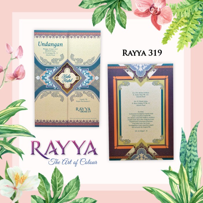 Jual Blangko Undangan Kosong Pernikahan Rayya 319 Cantik Free Setting ...