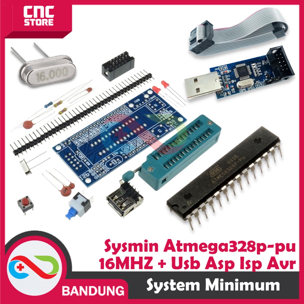 Jual Paket Lengkap Bootloader Atmega328p Pu Plus Usb Asp Isp Avr