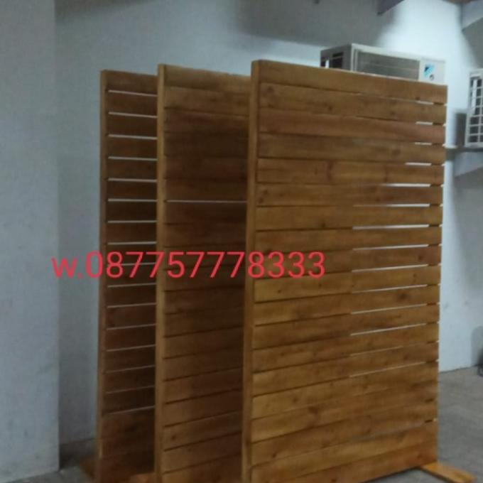 Jual partisi/ penyekat ruangan kayu jati belanda | Shopee Indonesia