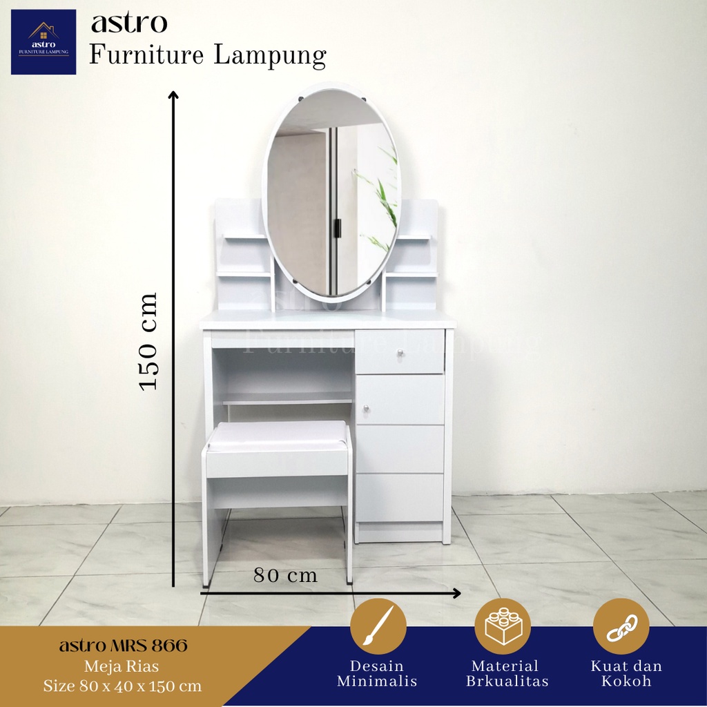 Jual ASTRO MR 866 - MEJA RIAS SLIDING + KURSI | Shopee Indonesia