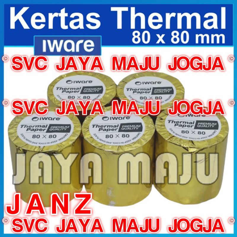 Jual [ JANZ ] 80 X 80 IWARE - KERTAS THERMAL PAPER ROLL || KERTAS STRUK ATM EDC KASIR RESTO TOKO ...