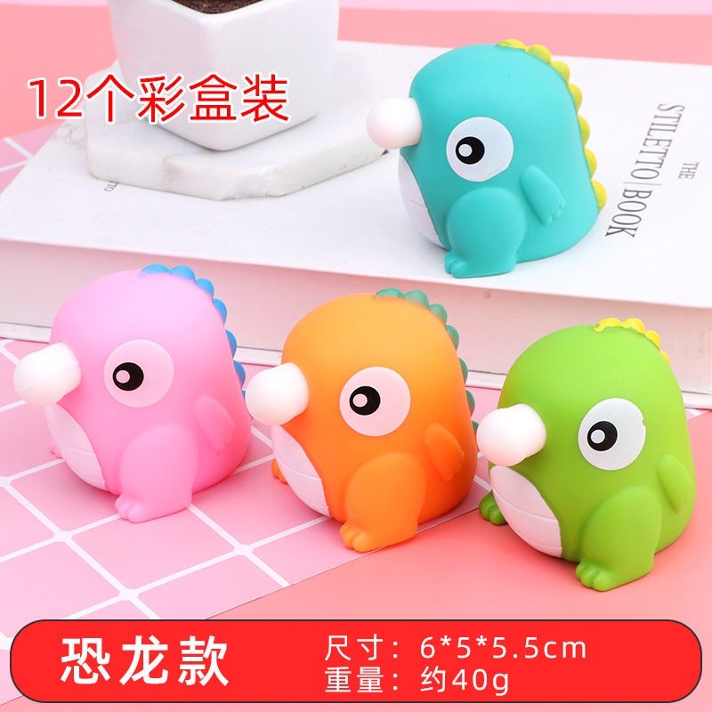 Jual Mainan Squishy Dino Mainan Anak Dekompresi Squeeze Spit Blow Bubble Mainan Balon Pencet ...