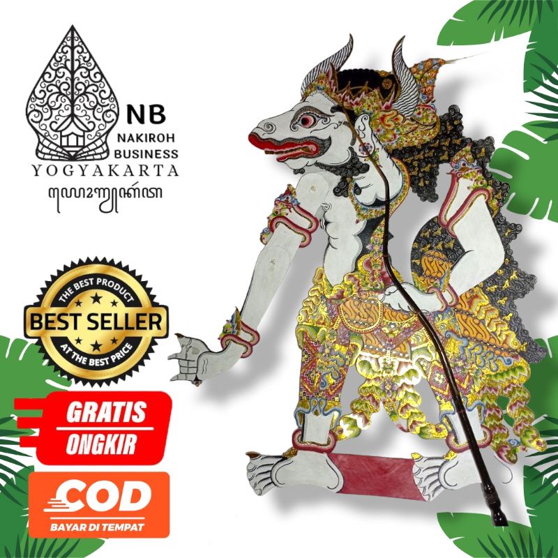 Jual WAYANG Kulit Sapi ASLI Lembu Suro Alusan Gapit Sungu Ukuran 65cm ...