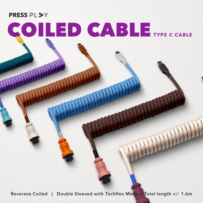 Jual Type C Coiled Cable Mechanical Keyboard Aviator by Press Play ...