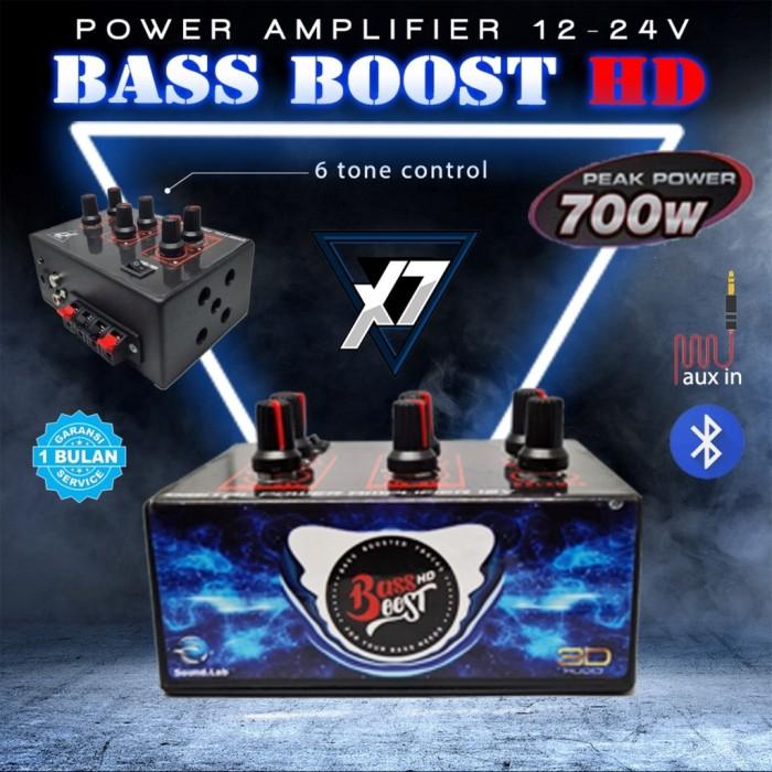 Jual X7 Ampli Power Amplifier Mini Bluetooth 12V-24V 6 Tone Control ...