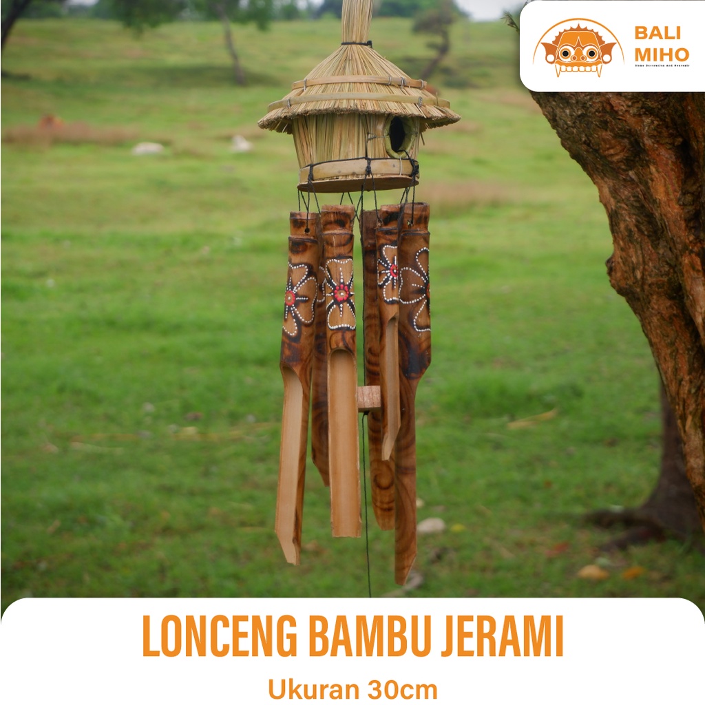 Jual Lonceng Angin Bambu Motif Jerami 30 cm - lonceng Sangkar Burung 30 ...