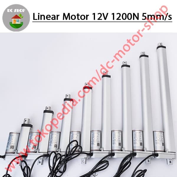 Jual LINEAR MOTOR 100MM 12V DC 5MM/S 1200N / 120KG LINEAR/ TUBULAR ...