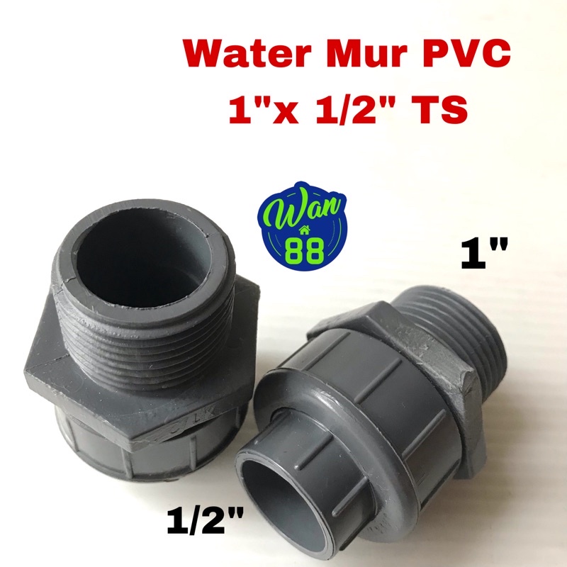 Jual Water Mur drat luar PVC 1 x 1/2” TS Jaya | Shopee Indonesia
