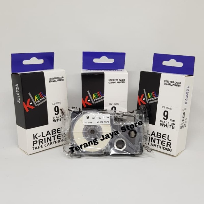 Jual Stiker K-Label Printer Tape Catridge For Casio 9Mm Kz-9We Label For Casio 9Mm | Shopee ...