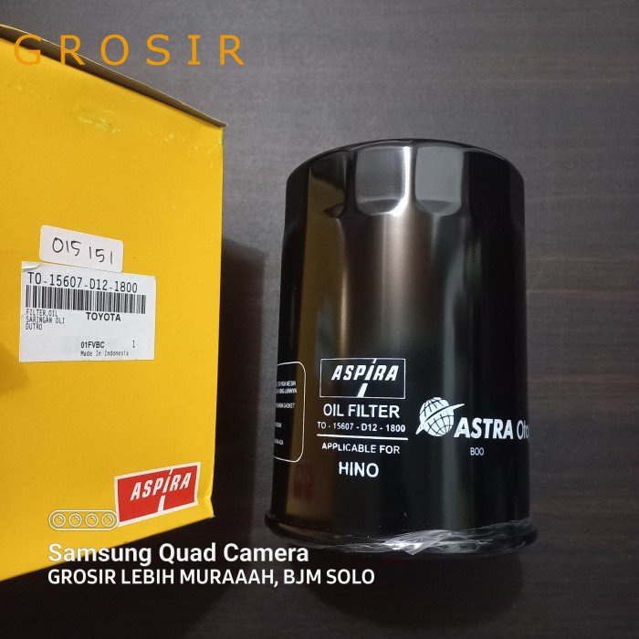 Jual FILTER OLI DYNA 125 115 110 130 HINO DUTRO 125 15607-D12 ASTRA ...