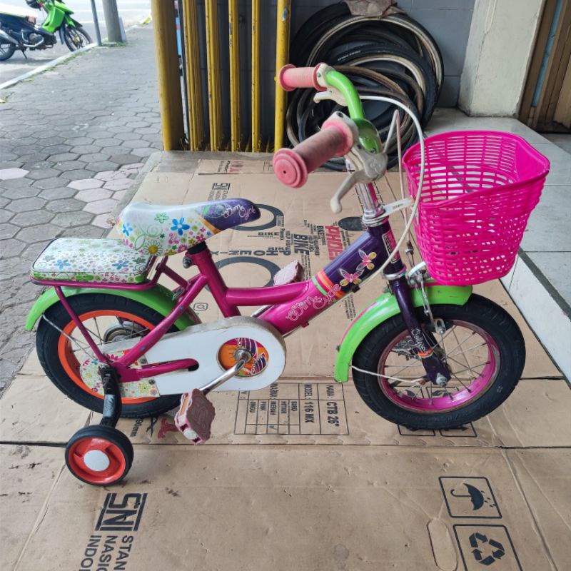 Jual Wimcycle Sepeda Anak Mini Bekas Second 12" Pink Hijau | Shopee ...