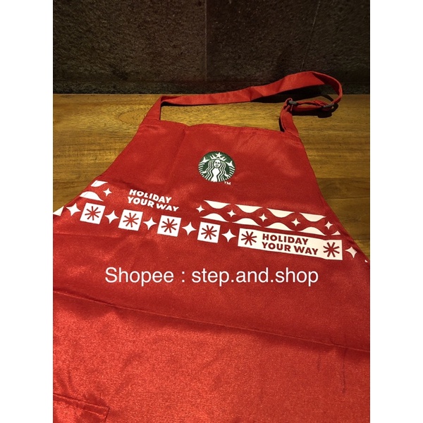 Jual Starbucks Red Apron - Holiday Your Way - Original Limited Edition ...