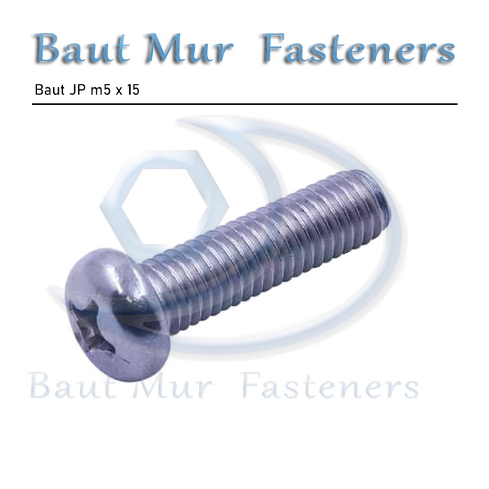 Jual Baut JP 5 x 15 / Baut JP M5 / Baut Obeng Plus ISI 100PCS | Shopee ...