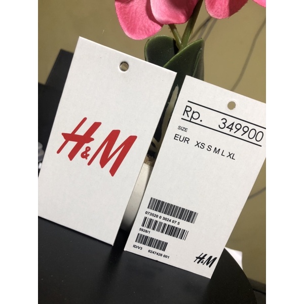 Jual H&M TAG PRICE IDR SUPER PREMIUM TEBAL CETAK TIMBAL BALIK | Shopee ...