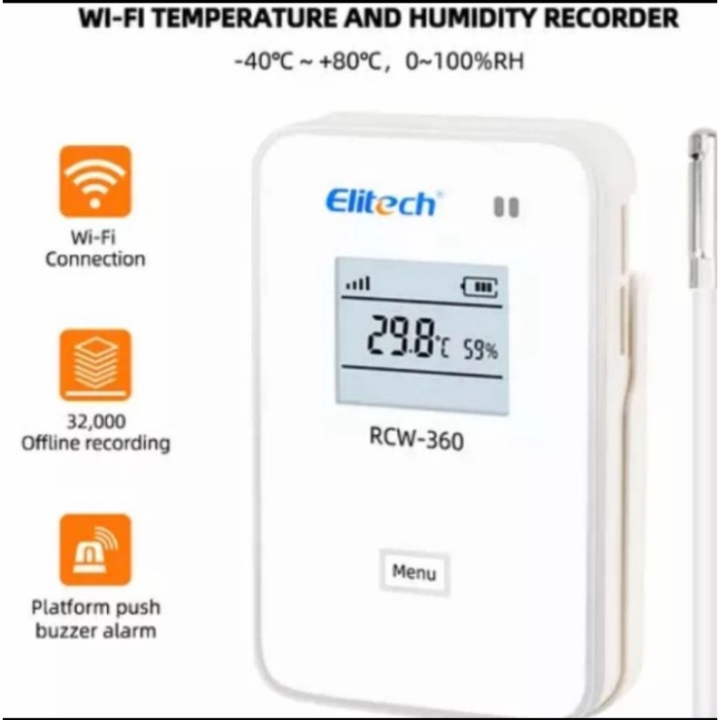 Jual elitech rcw 360 RCW360 Thermometer humidity | Shopee Indonesia