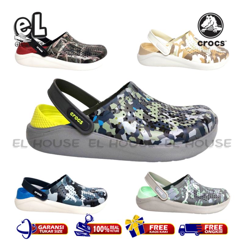 Jual CROCS LITERIDE CAMOUFLAGE/LR CAMOU/SEPATU SANDAL CROCS/CROCS ...