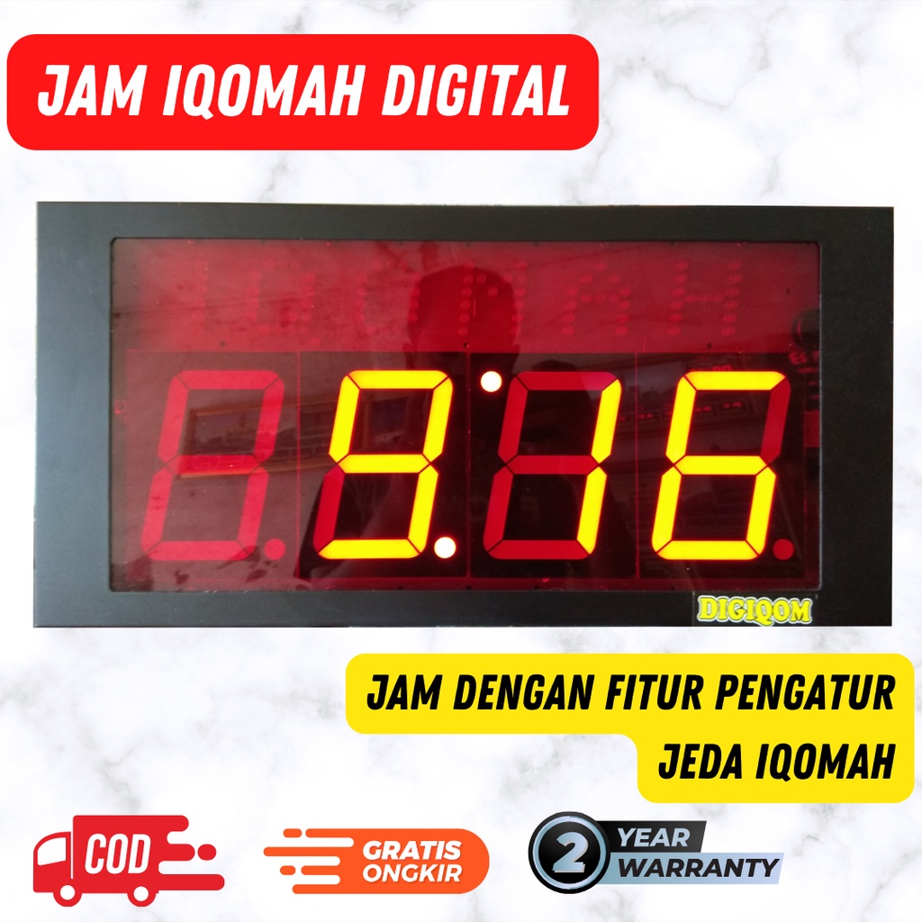 Jual jam iqomah led / jam digital masjid / timer iqomah / jam sholat ...