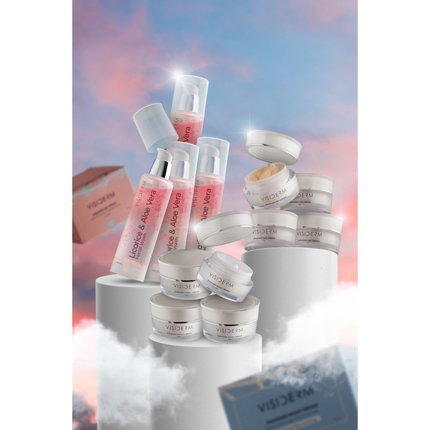Jual VISIDERM - Bundling 4 Set Skincare (Day Cream, Night Cream, & Face ...