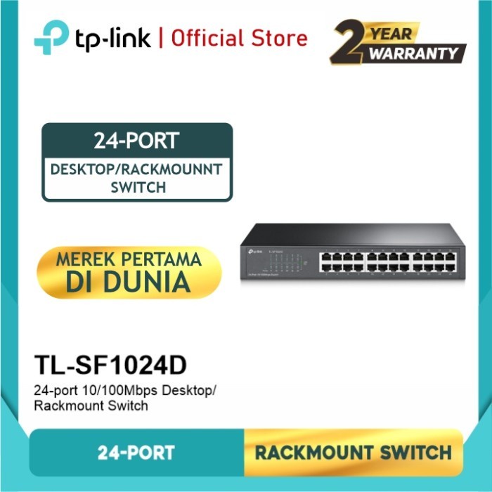 Jual TP-LINK TL-SF1024D 24-port 10/100Mbps Desktop/Rackmount Switch ...