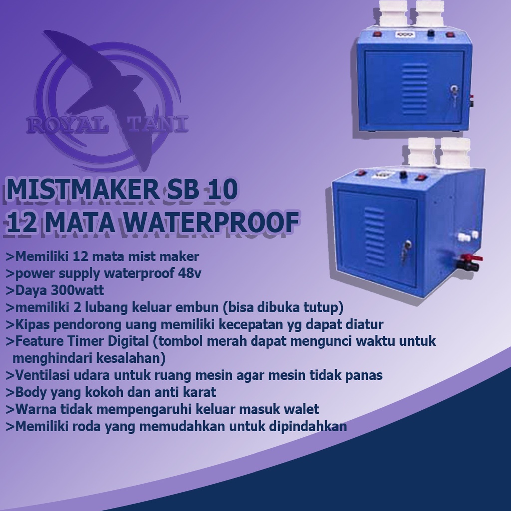 Jual Mist Maker 12 Mata SB 10 | Mesin Embun Walet + Timer mesi pengabut ...