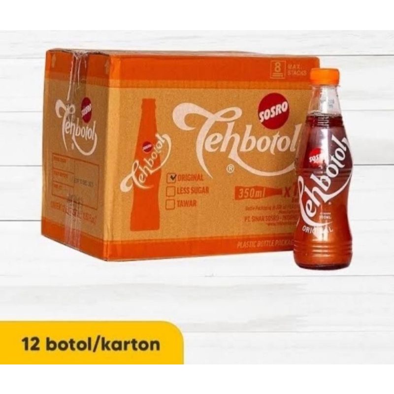 Jual Teh botol sosro 350 ml 1 dus isi 12 pcs | Shopee Indonesia