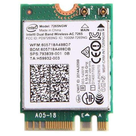 Jual WIFI 5 AC CARD WIRELESS INTEL 7265 AC BT 4.2 NGFF M.2 2G 5G ...