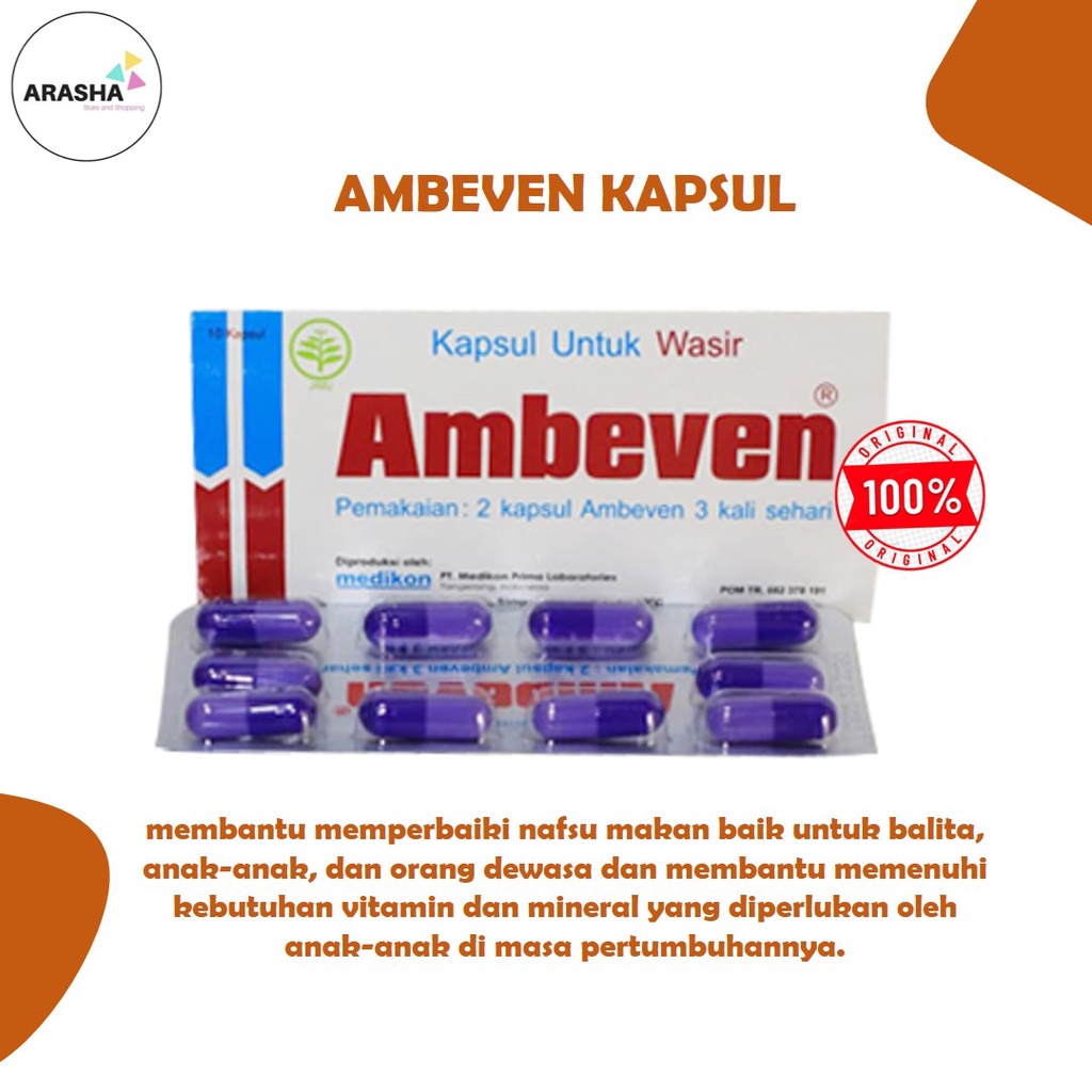 Jual AMBEVEN AMBEFEN KAPSUL membantu meringankan gejala wasir (perstrip ...