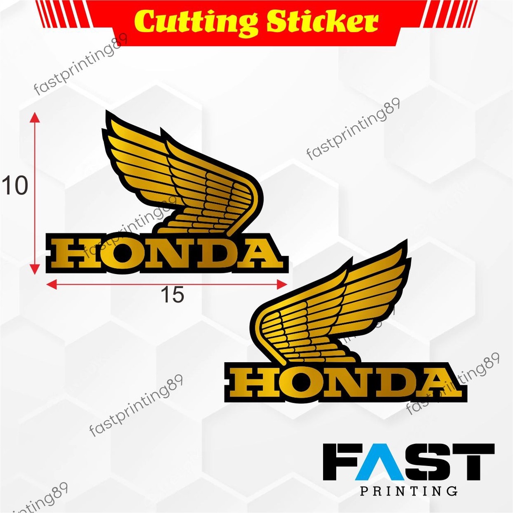 Jual CUTTING STICKER LOGO HONDA SAYAP 1 l STIKER MOBIL MOTOR KEREN ...