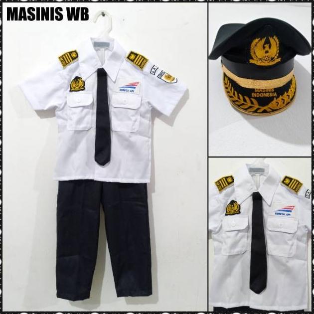 Jual SERAGAM KOSTUM PROFESI ANAK MASINIS KAI KERETA API BAJU KARNAVAL ...