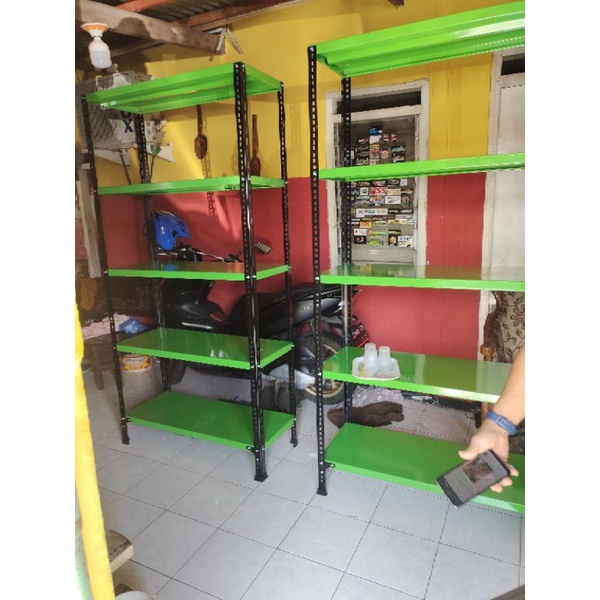 Jual rak besi siku lubang serbaguna bisa bongkar pasang P 100 40 200 ...