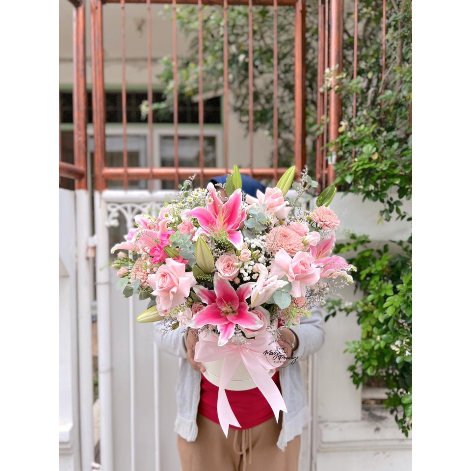 Jual FRESH BLOOM BOX MEDIUM SIZE - BOX BUNGA BLOOM BOX FLOWER BOX FRESH FLOWER BOX KOTAK BUNGA ...