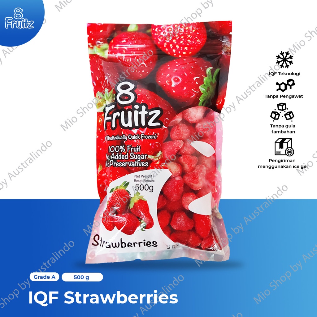 Jual 8 Fruitz Frozen Strawberry/Strawberries Beku 500 Gr | Shopee Indonesia