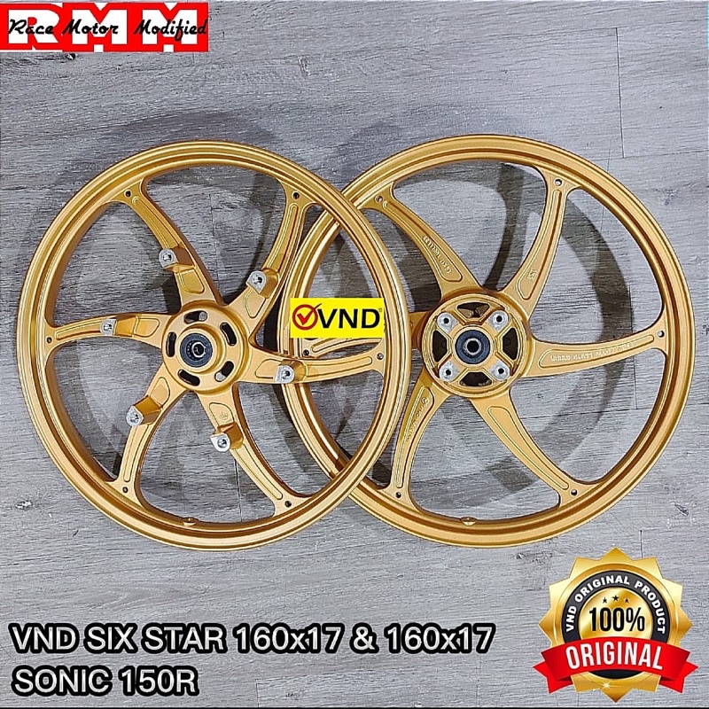 Jual Velg super enteng VND six star sastria 2tak sonic150 | Shopee ...