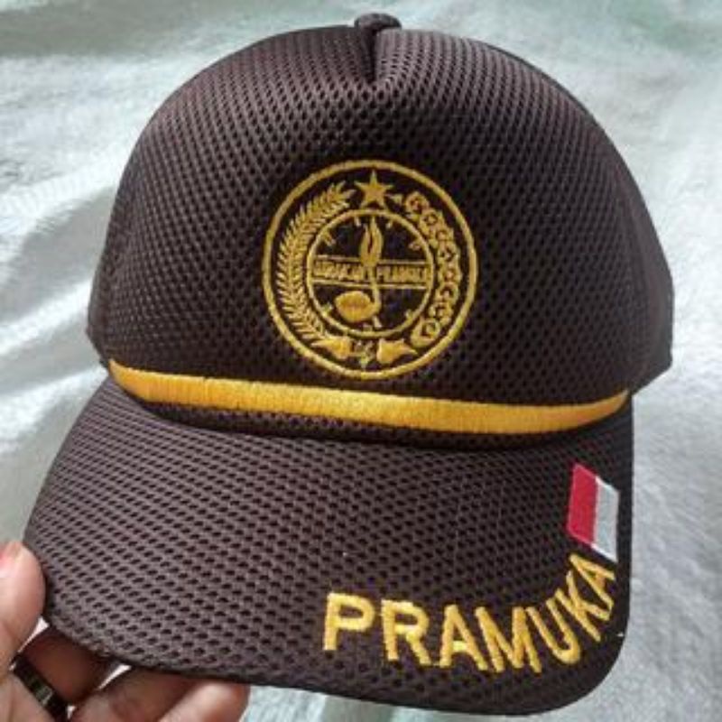 Jual Topi Pramuka Scout Paskibra Korpri gratis bordir nama samping ...