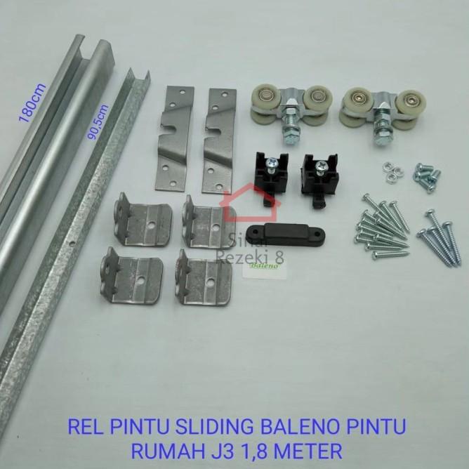 Jual Set Rel Dan Roda Pintu Rumah Geser Sliding J3 Tebal 1,8 Meter ...
