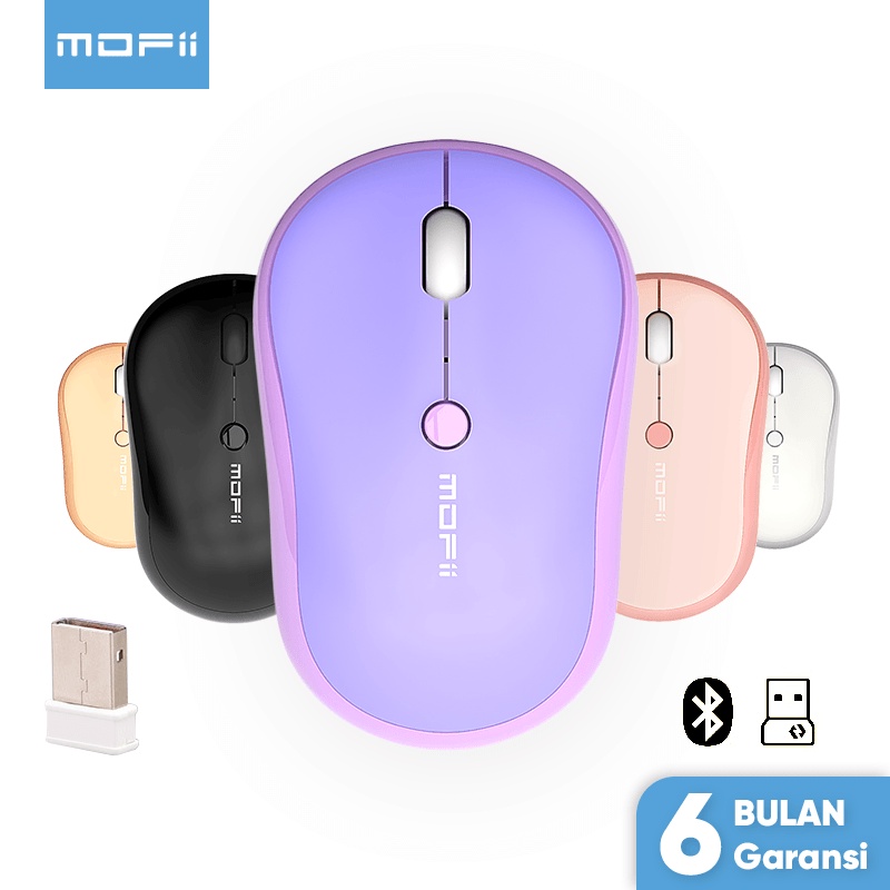 Jual MOFii Mouse Wireless Bluetooth 2.4G 2 Model 1600DPI Macaron M5DM ...