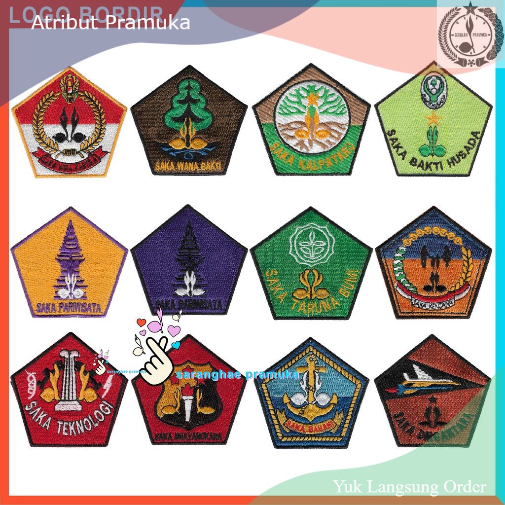 Jual Atribut Logo Saka Pramuka Bordir Bhayangkara Wirakartika Kalpataru ...
