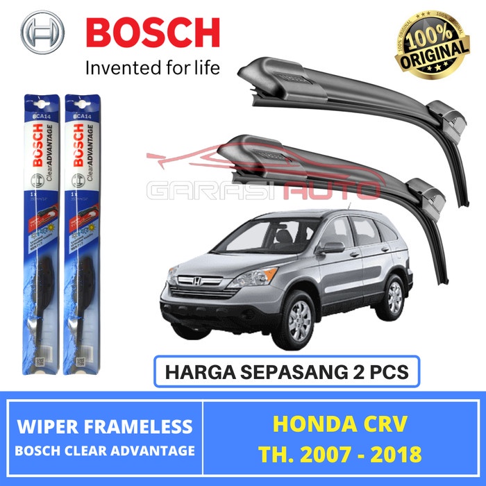 Jual Wiper Wiper Honda Crv Gen 3 Original Bosch Clear Advantage Karet Frameless | Shopee Indonesia