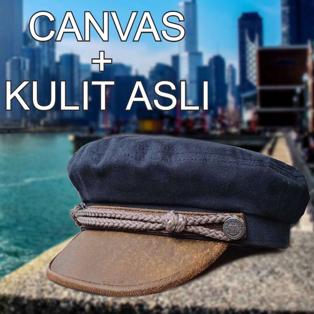 Jual Premium Topi Sailor cap Fiddler Hat - Topi Kapten Pelaut Klasik ...