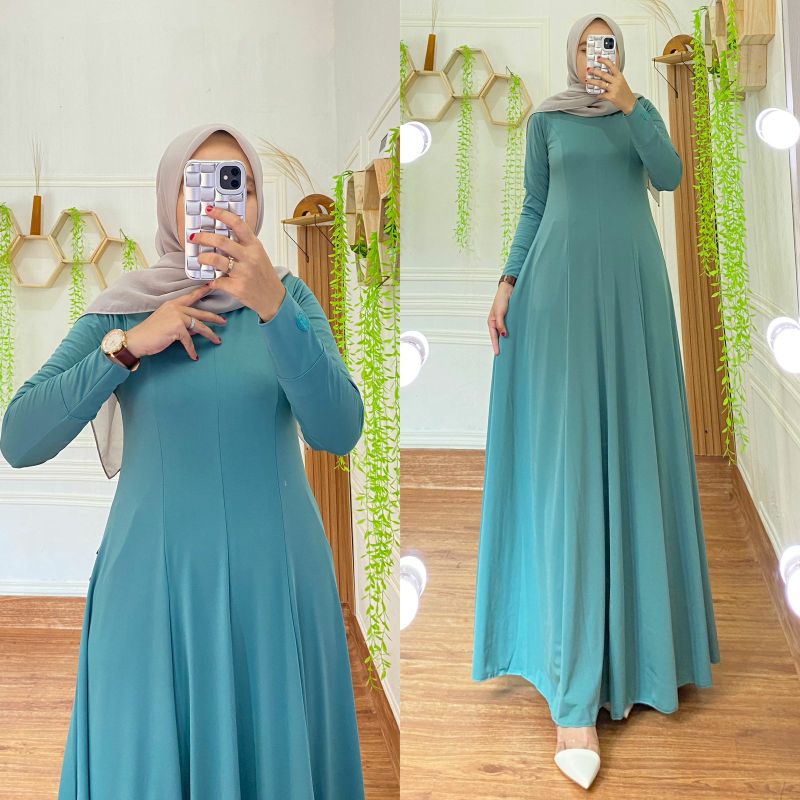 Jual ORIGINAL Irnanda Gamis Jersey Nada - Daily Homedress Jersey Korea ...