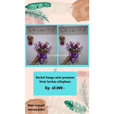 Jual BUCKET BUNGA MINI VERSI CELLOPHANE BUKET WISUDA BUKET HARI GURU ...