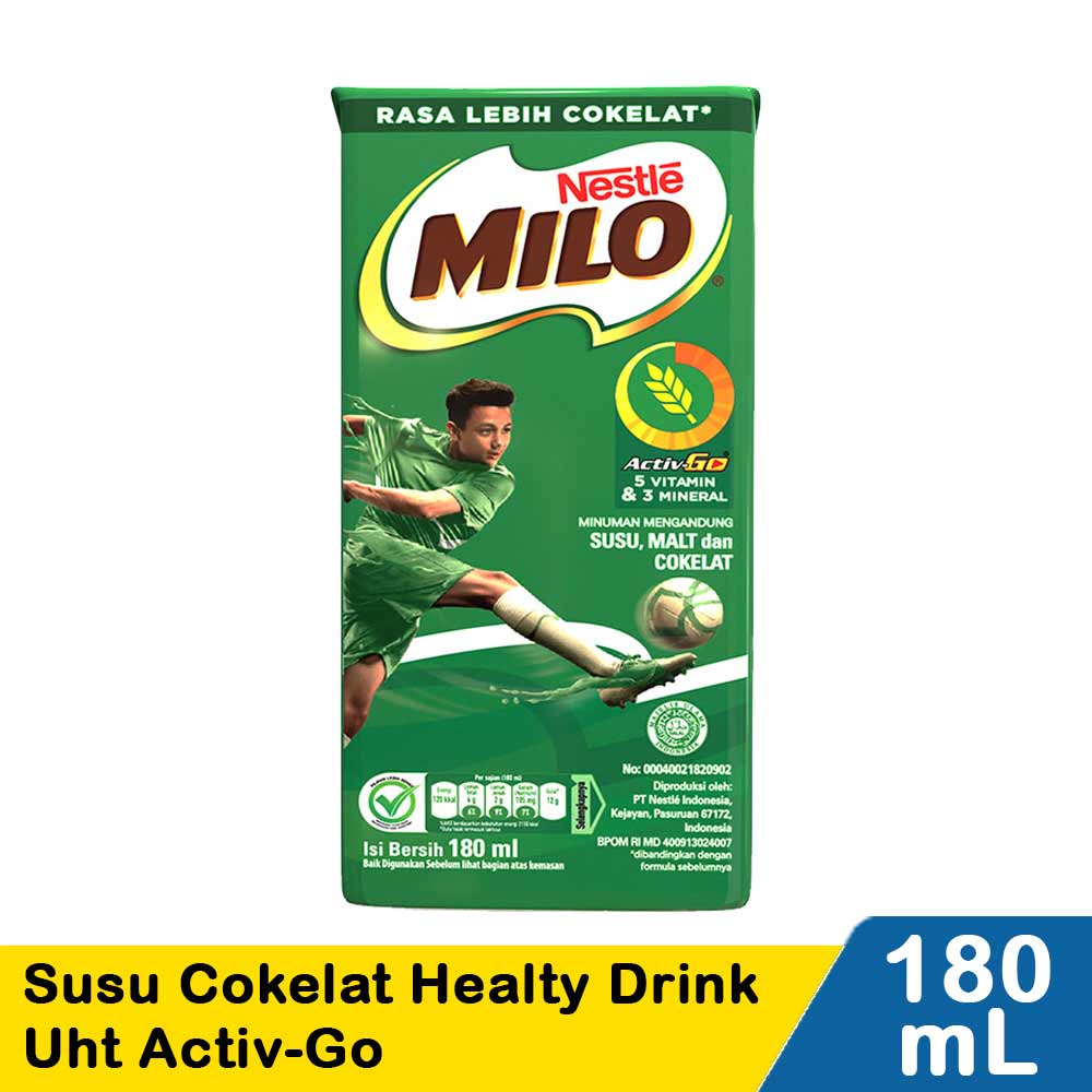 Jual Milo Healthy Drink UHT Activ Go 180 ml | Shopee Indonesia