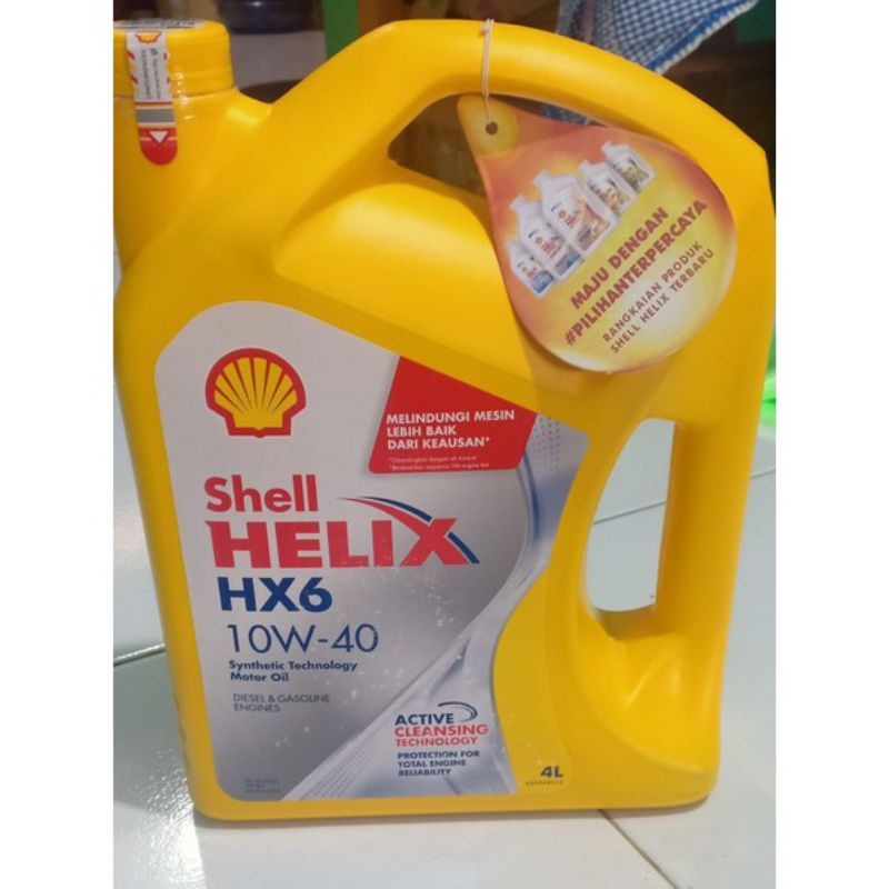 Jual OLI SHELL HELIX HX6 SAE 10W-40 GALON 4L | Shopee Indonesia