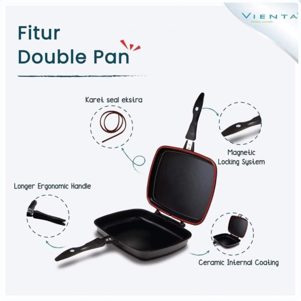 Jual Double Pan Vienta Tigaraksa GARANSI RESMI VIENTA | Shopee ...