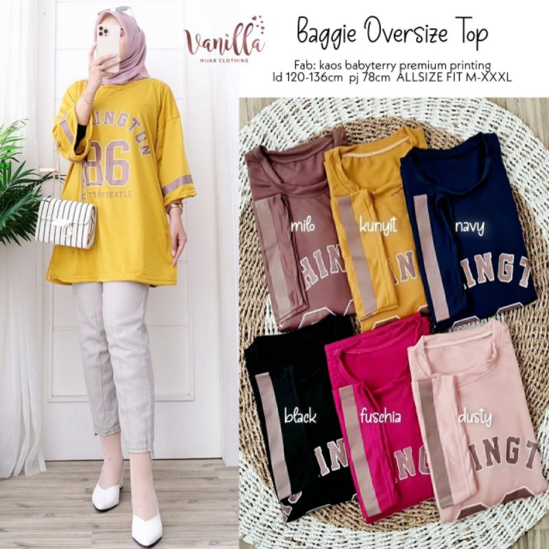 Jual BEST!! BAGGIE OVERSIZE TOP by Vanilla | Shopee Indonesia