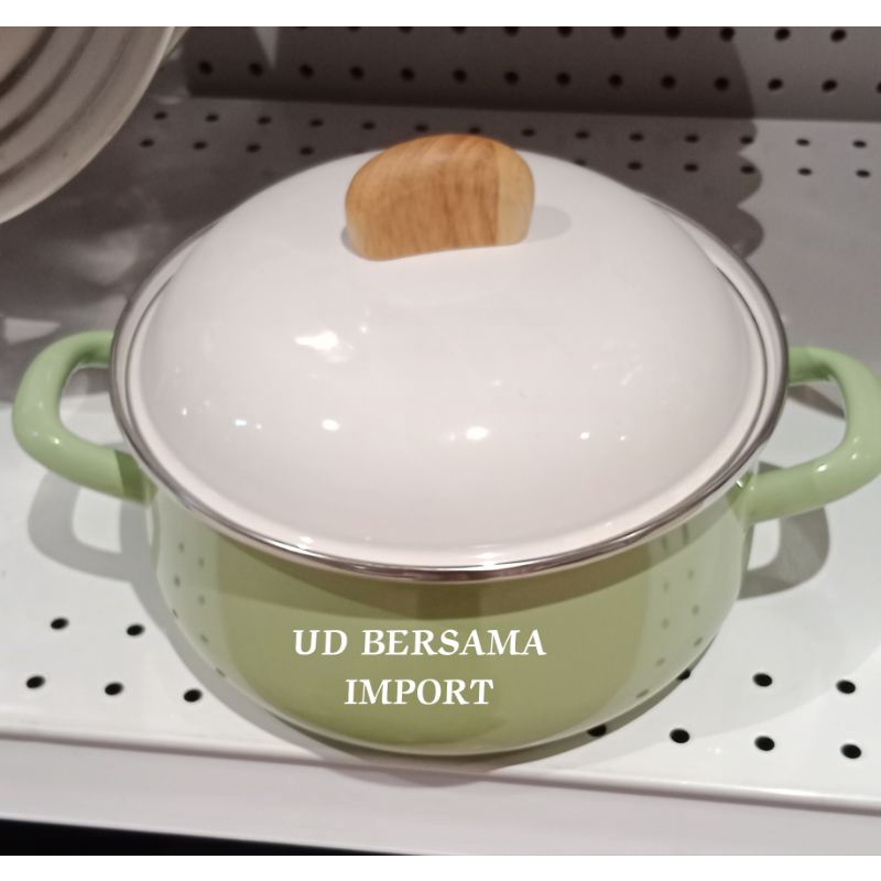 Jual KRISCHEF Panci Casserole 20cm/Panci enamel - Hijau | Shopee Indonesia