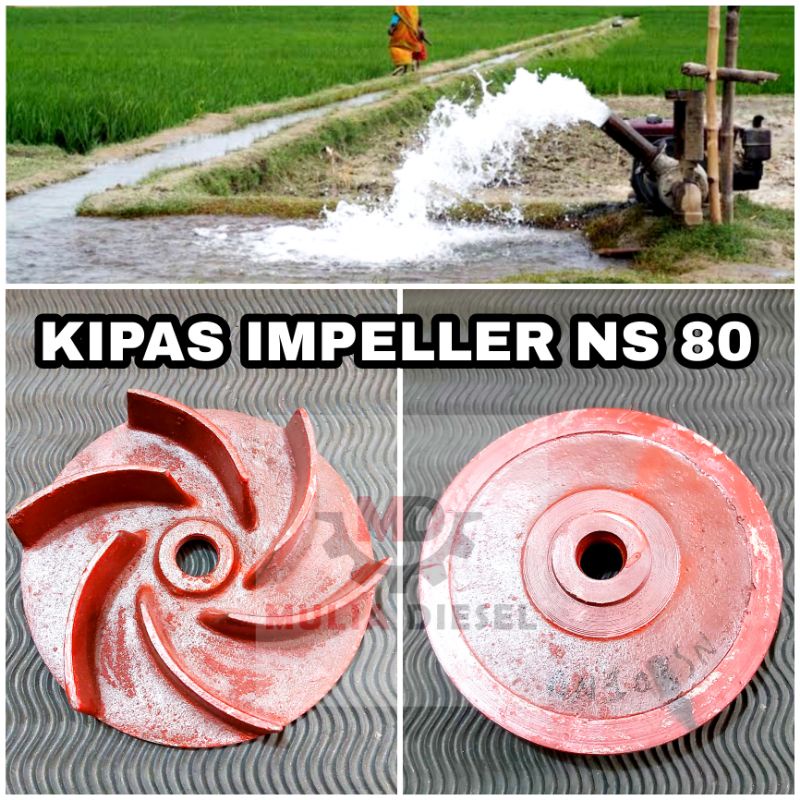 Jual Kipas Impeller Pompa Irigasi NS 80 3 in Daun 6 5 4 NS80 | Shopee ...