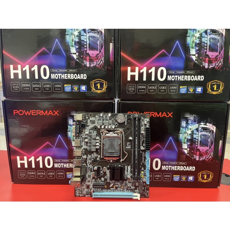 Jual MOTHERBOARD POWERMAX H110 SOCKET 1151 SLOT NVME | Shopee Indonesia