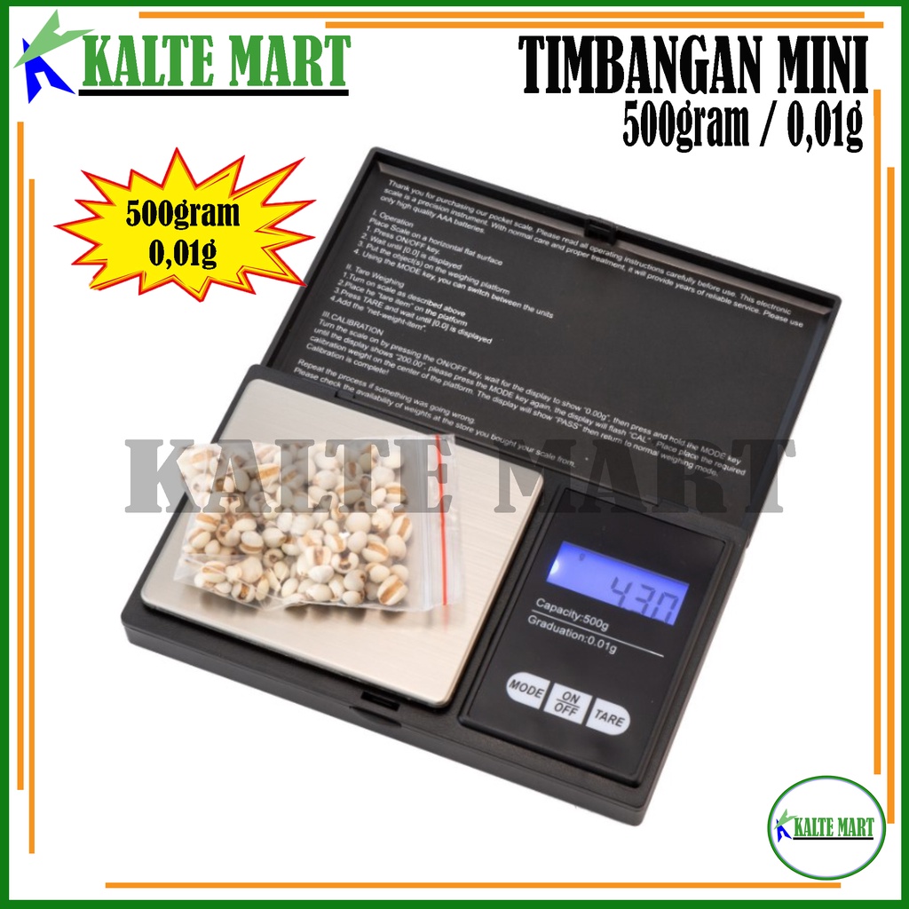 Jual Timbangan Mini Digital 500gram 0,1g, Timbangan emas timbangan ...