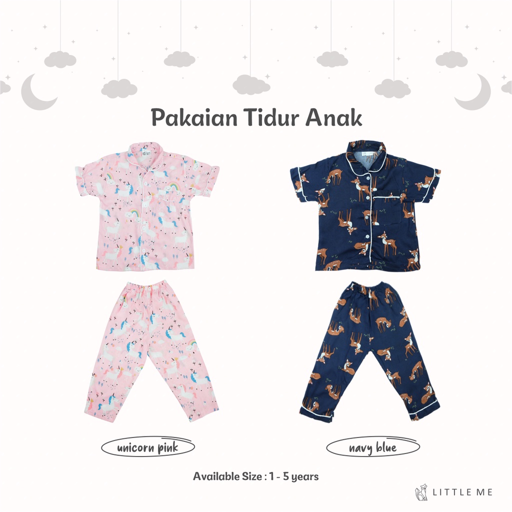 Jual Little Me - Pakaian Tidur Anak Katun Rayon 010 / Setelan Baju / Piyama Oneset Cowok Cewek ...